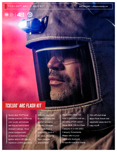 12 Cal TCG™ Arc Flash Face Shields with Adapters - Oberon Company