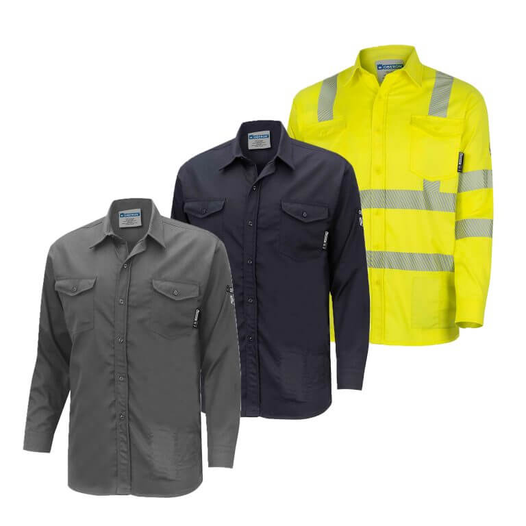 Flame Resistant 10 cal Lightweight Arc-Rated Button Up Work Shirt