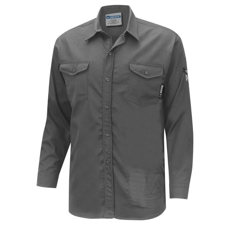 Flame Resistant 10 cal Lightweight Arc-Rated Button Up Work Shirt